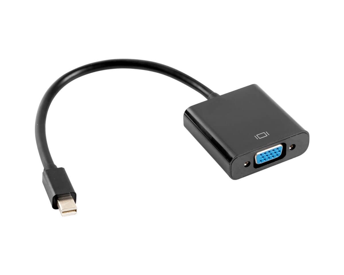 Lanberg Displayport Mini Male to VGA Female Adapter - MaxGaming.com