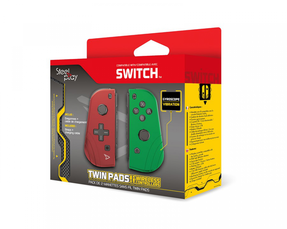 Steelplay Twin Pads for Nintendo Switch - Red & Green - MaxGaming.com