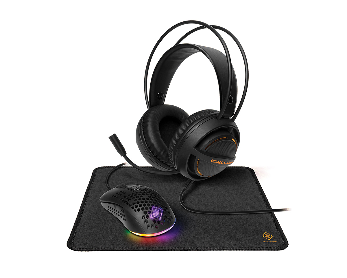 Deltaco Gaming 3 in 1 Gaming Kit with Headset, Mouse, Mousepad - GAM ...