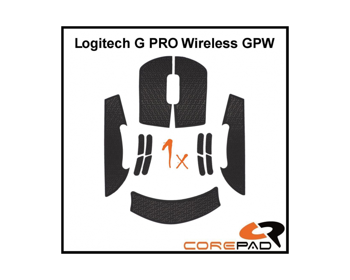 Corepad Grips For Logitech G Pro Wireless - Black - MaxGaming.com