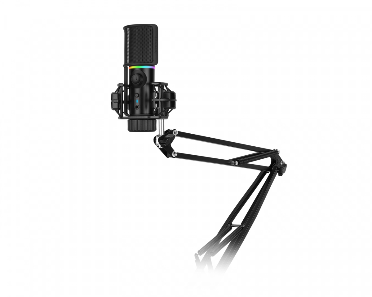 Streamplify MIC - RGB Microphone incl. Mic-arm - Black - MaxGaming.com