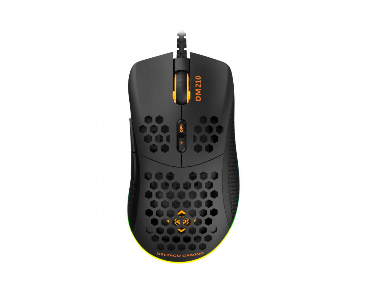 Deltaco Gaming DM210 Ultra-Light RGB Gaming Mouse - Black - MaxGaming.com