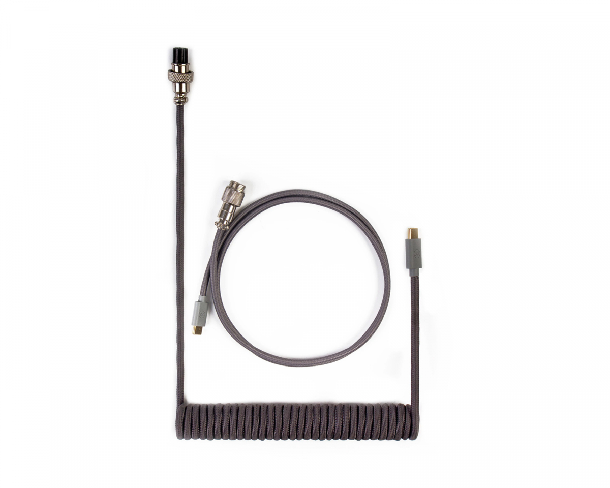 Keychron Custom Coiled Aviator Cable USB-C - Gray - MaxGaming.com