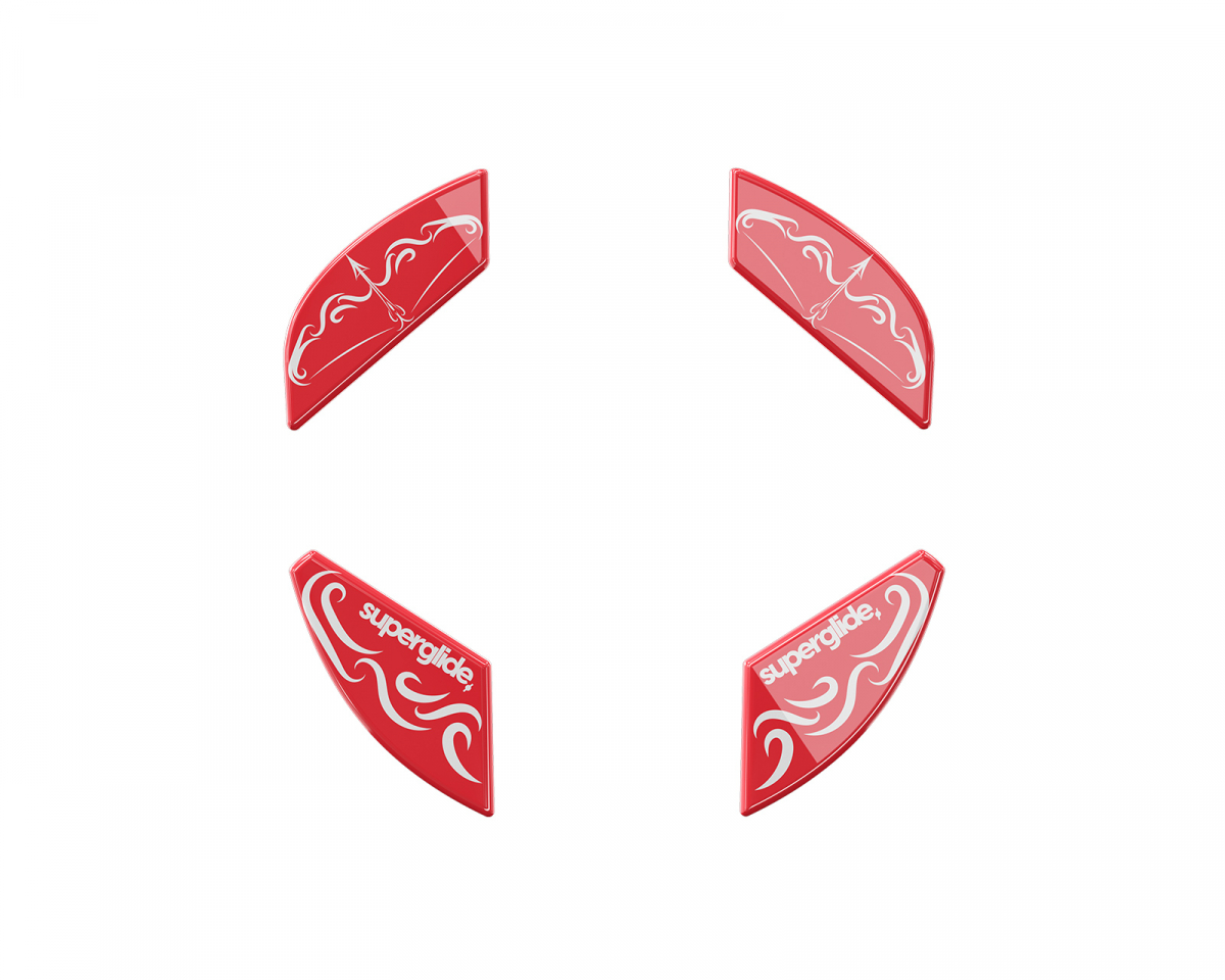 Superglide Glass Skates for Finalmouse Starlight 12 M/S / UL2 - Red ...