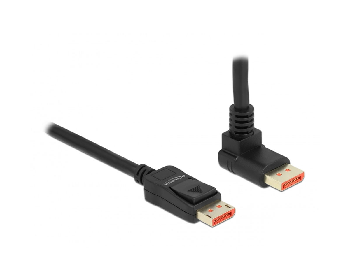 Delock DisplayPort Cable 1.4 (4k/8k) - Upwards Angled - Black - 5m ...