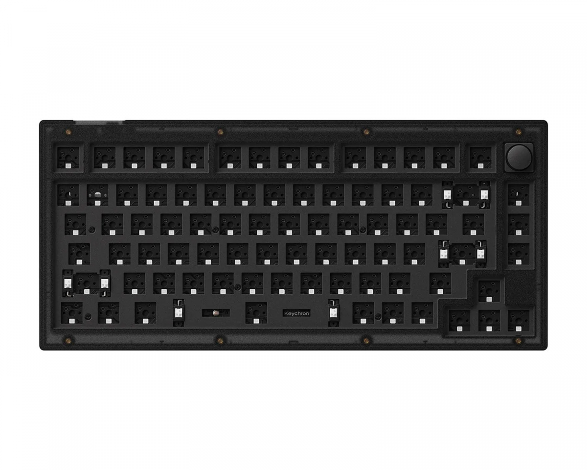Keychron V1 QMK 75% ISO Barebone Knob Version RGB Hot-Swap - Frosted ...