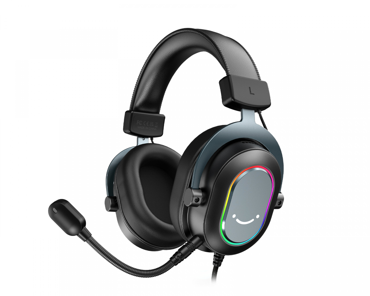 Fifine H6 USB 7.1 Gaming Headset RGB - Black - MaxGaming.com