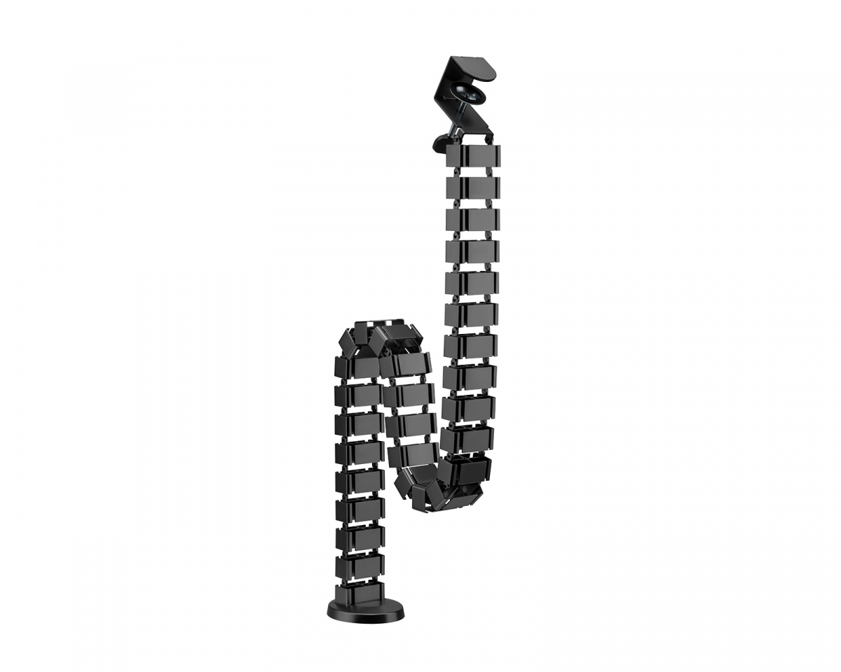 MaxMount Flexible Desk Cable Management Spine - Black - MaxGaming.com