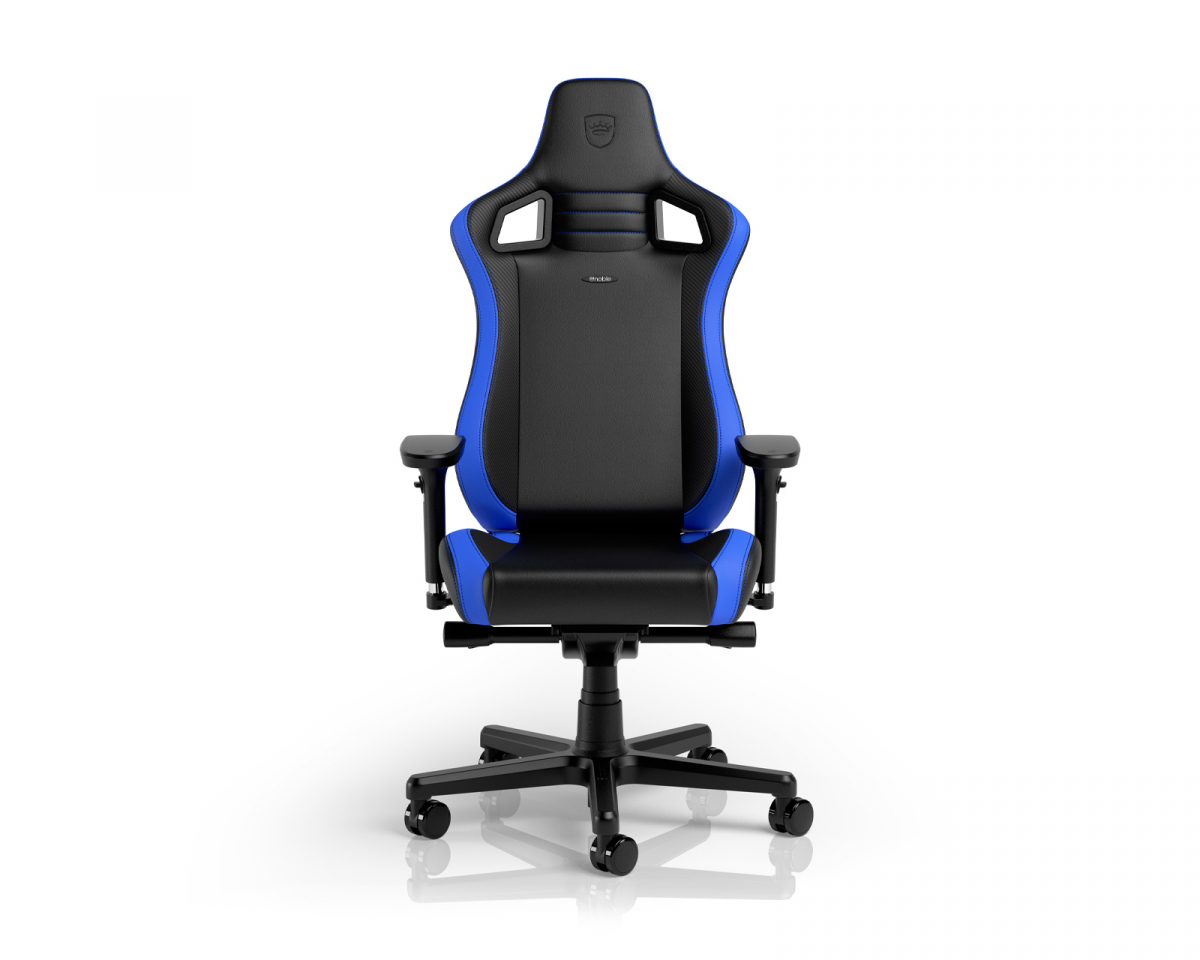 noblechairs EPIC Compact ECO PU - Black / Carbon / Blue - MaxGaming.com