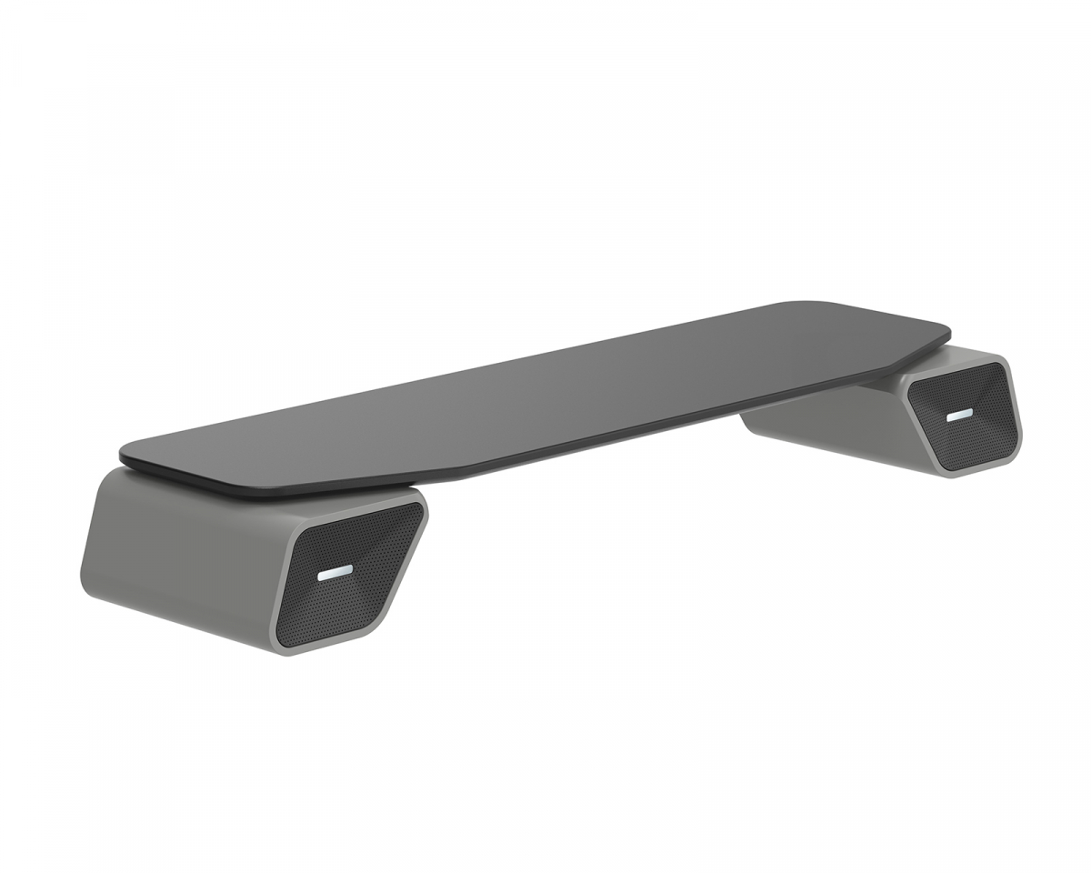 MaxMount Monitor Stand with Built-In Speakers - Large - Black ...