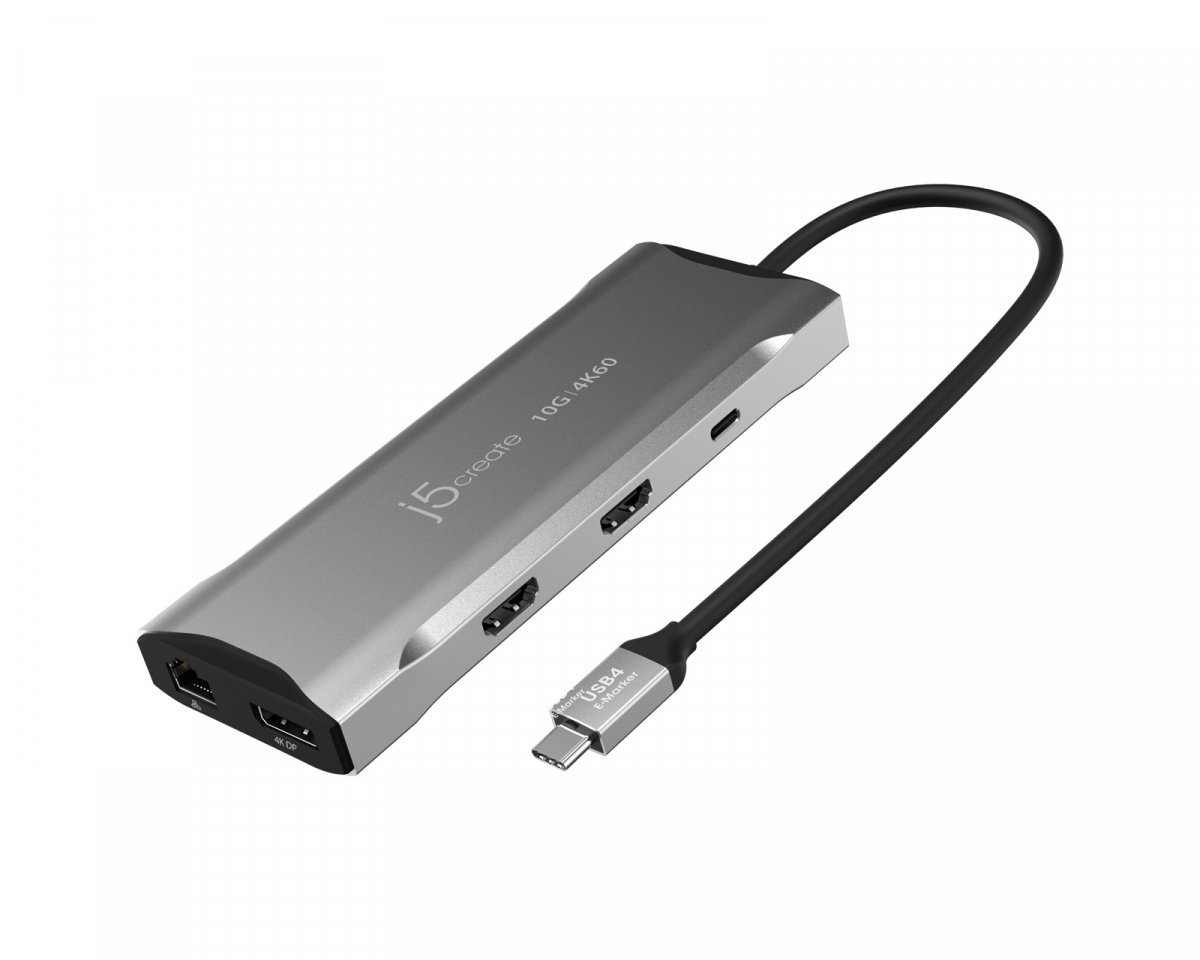 j5create 4K60 Elite USB-C Triple-Monitor 10Gbps Mini Dock - MaxGaming.com