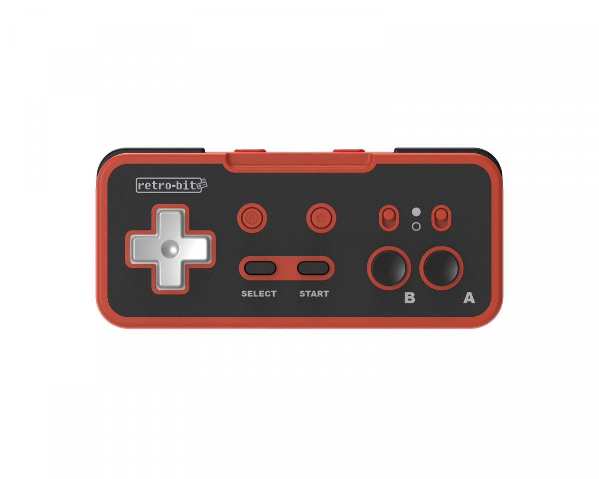 Retro-Bit Origin8 Wireless Controller, 2.4G Pad NS, Red & Black ...
