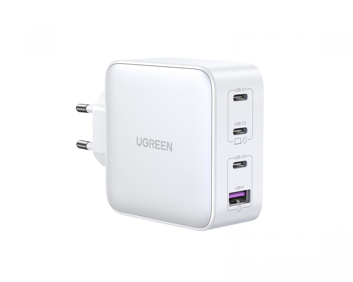 UGREEN Nexode 100W USB-C PD GaN - 4-Port Wall Charger - White ...