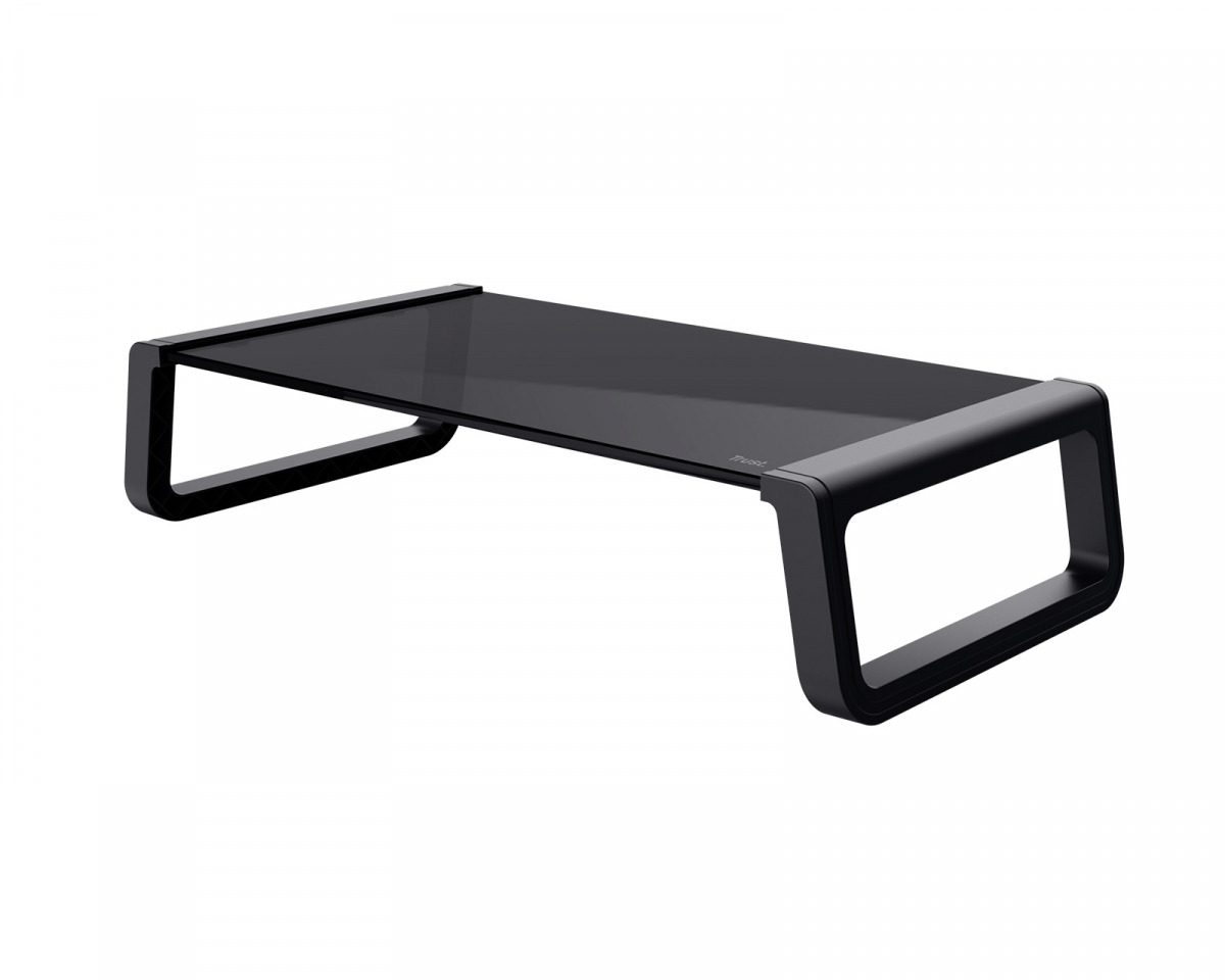Trust Monta Glass Monitor Stand - Black - MaxGaming.com