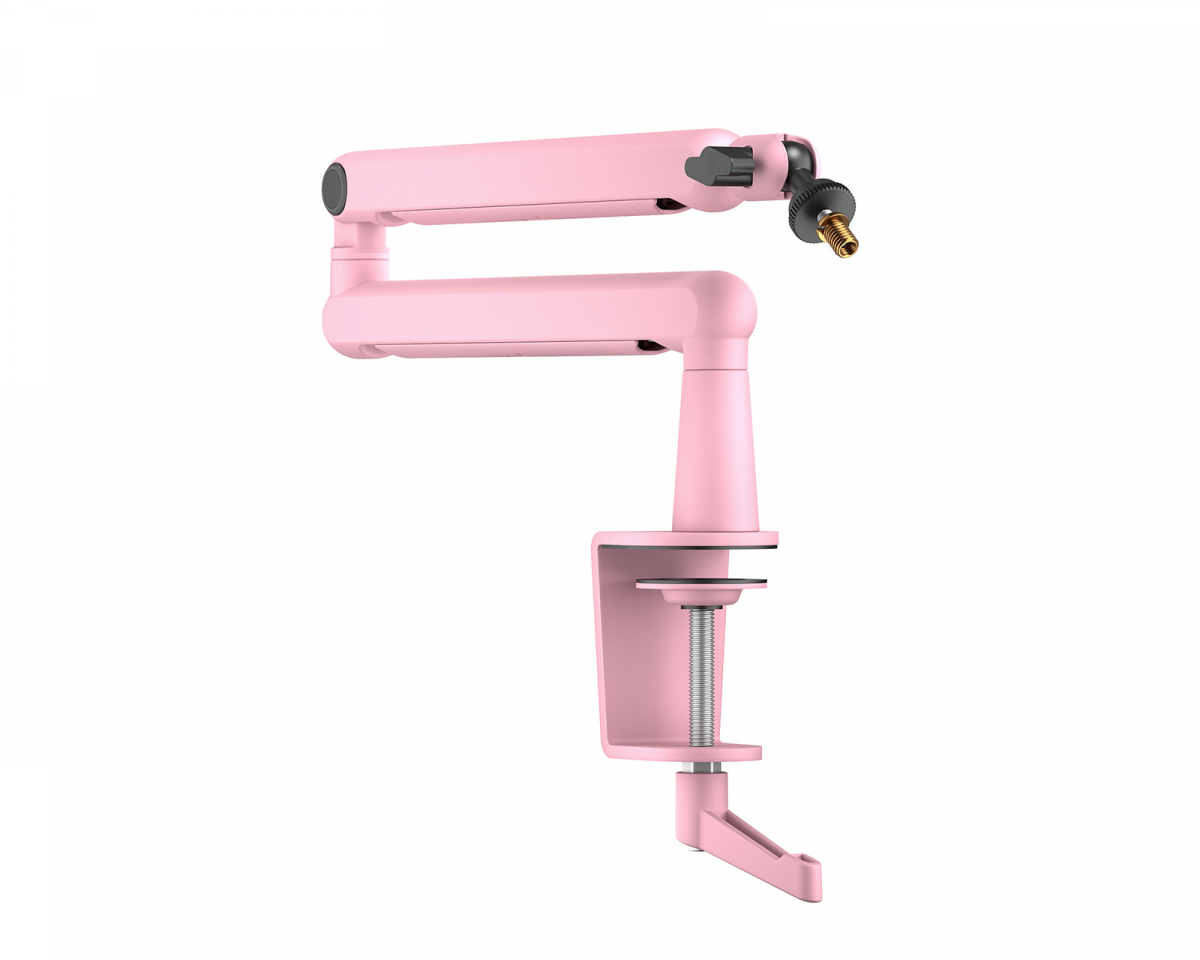 Fifine Low-Profile Boom Arm Stand - Pink - MaxGaming.com