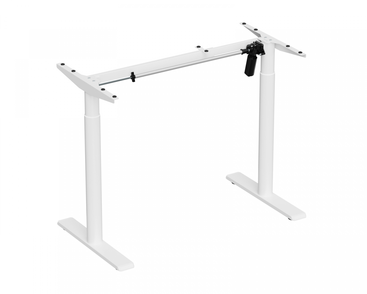 MaxMount Height Adjustable Desk Frame - Manual - White - MaxGaming.com