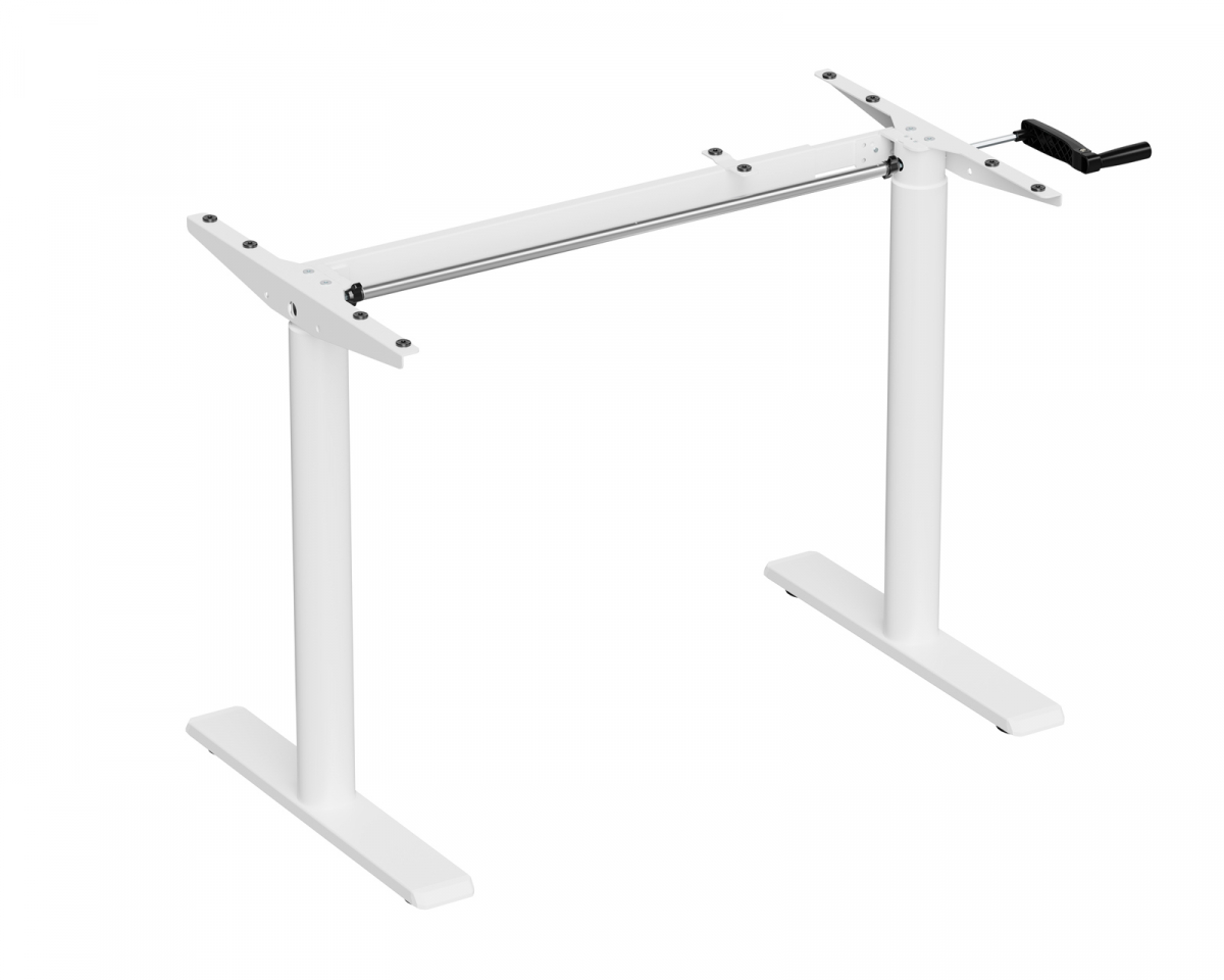 MaxMount Desk Frame Height Adjustable - Manual - White - MaxGaming.com
