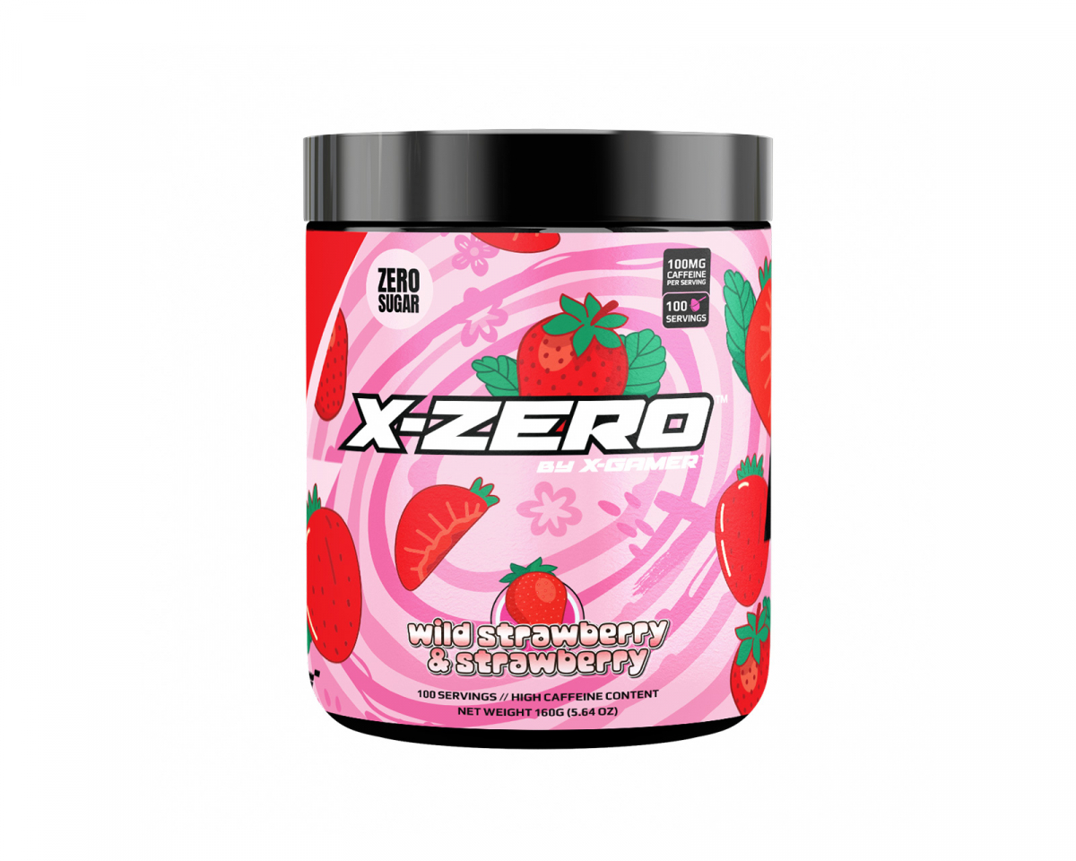 X-Gamer X-Zero Wild Strawberry & Strawberry - 100 Servings - MaxGaming.com