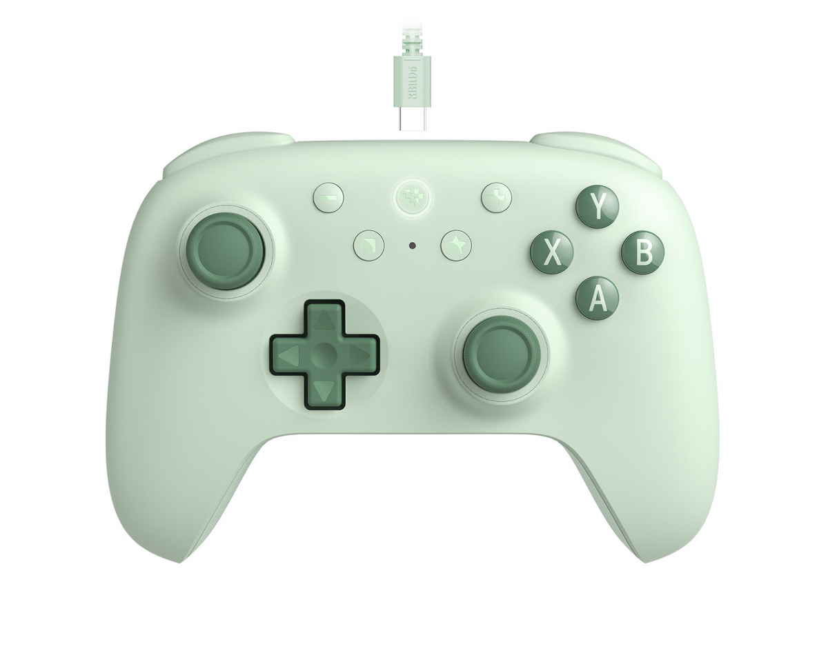 8Bitdo Ultimate 2C Wired Controller Hall Effect - Green - MaxGaming.com