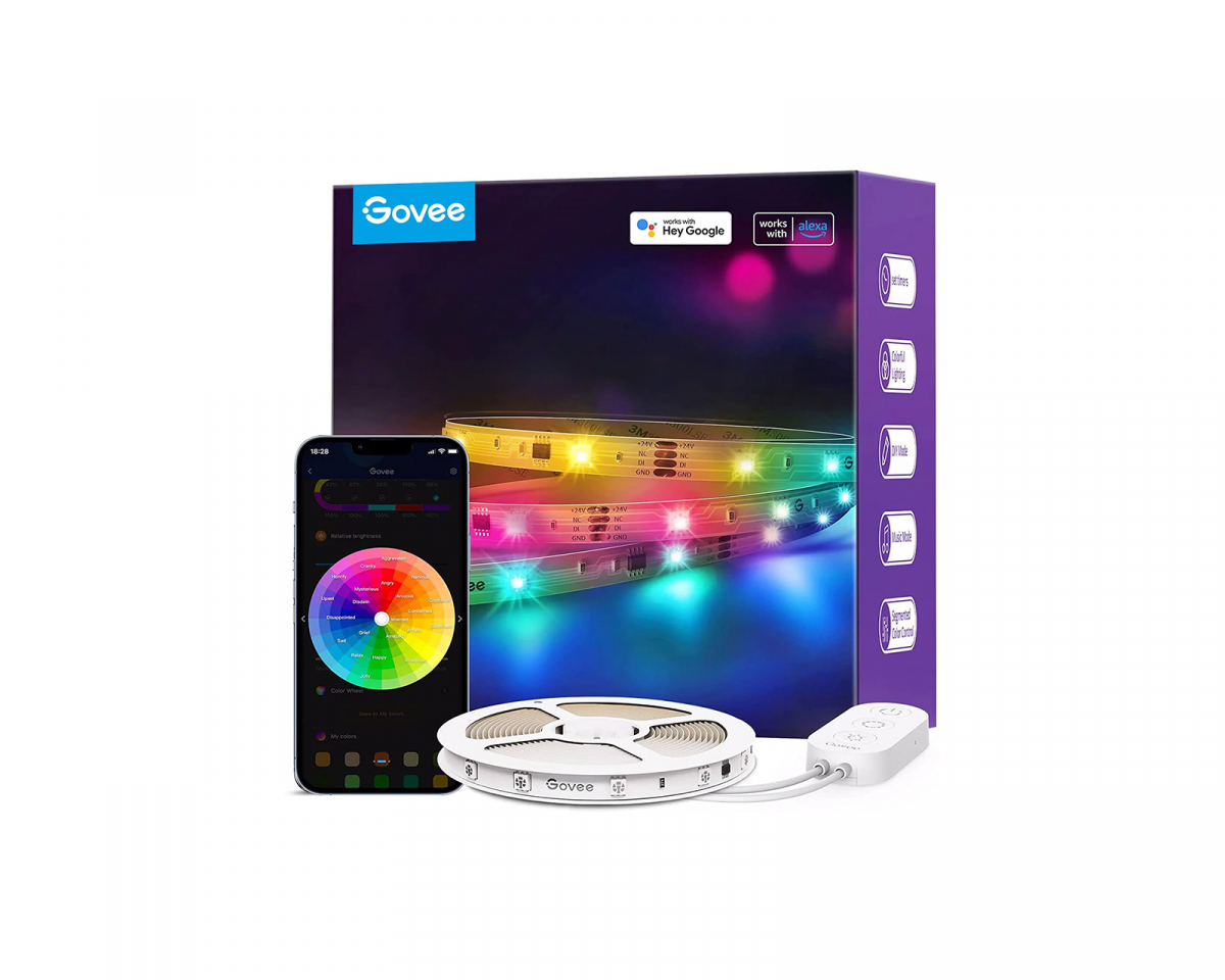 Govee RGB Smart Wi-Fi and Bluetooth LED Strips - 10m - MaxGaming.com