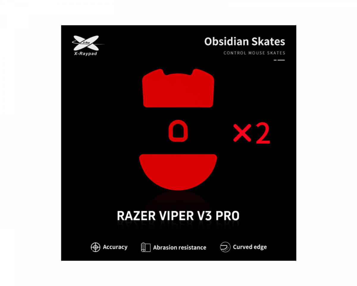 X-raypad Obsidian Mouse Skates for Razer Viper V3 Pro - MaxGaming.com