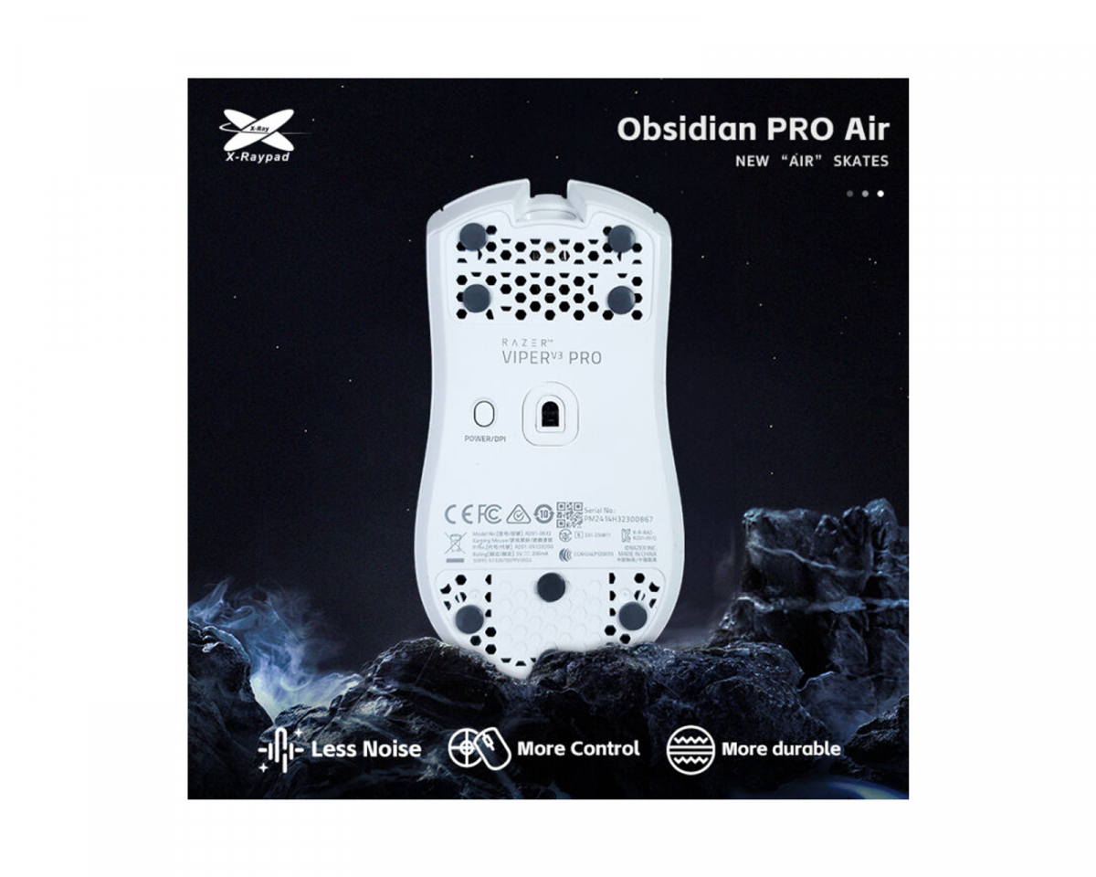 X-raypad Obsidian Air Pro Mouse Skates - Universal Dots - MaxGaming.com