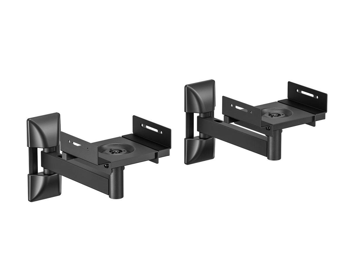 MaxMount Adjustable Wall Mount Speaker Pair - Black - MaxGaming.com