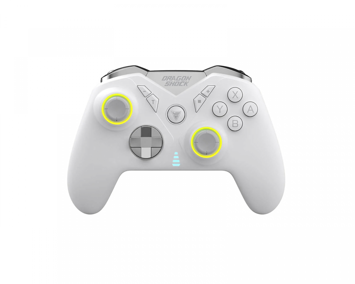 DragonShock NSW Nebula Pro Wireless Controller - White - MaxGaming.com