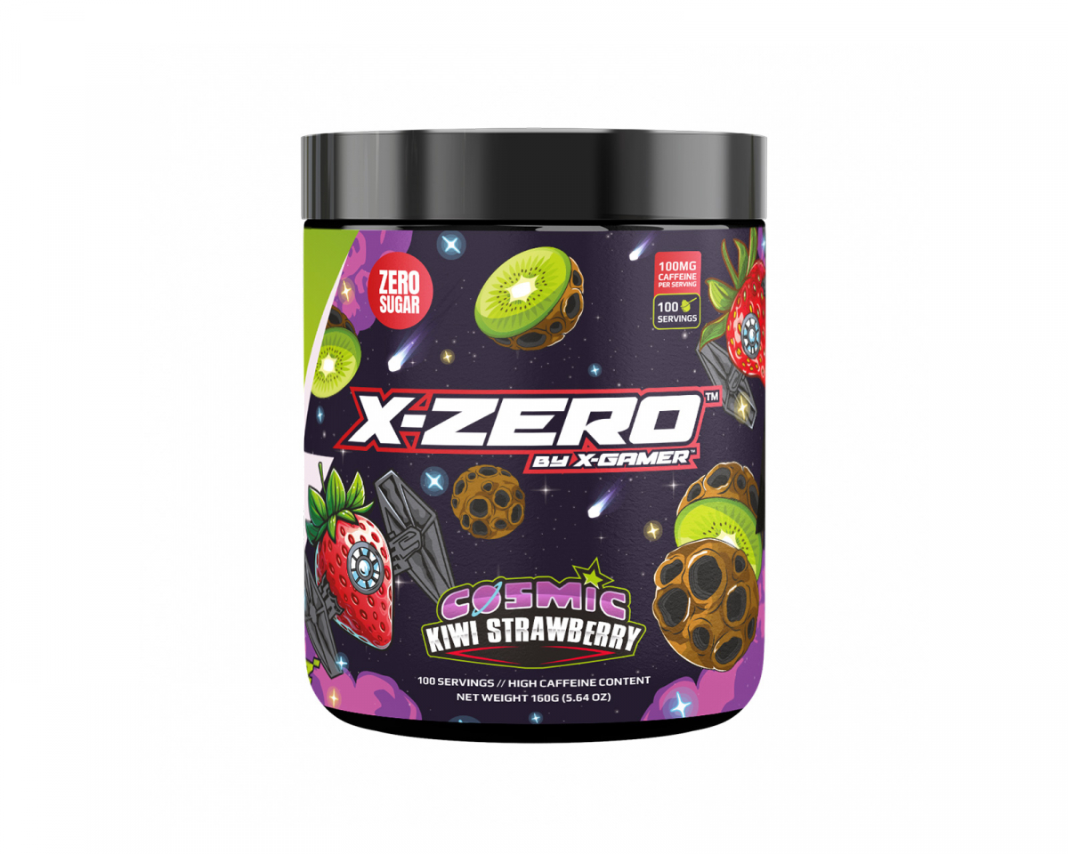 X-Gamer X-Zero Cosmic Kiwi Strawberry - 100 Servings - MaxGaming.com