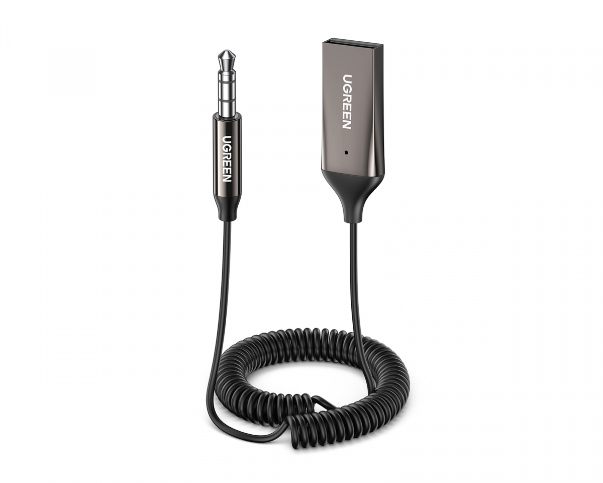 UGREEN Bluetooth Aux Adapter - Mic - Space Gray - MaxGaming.com