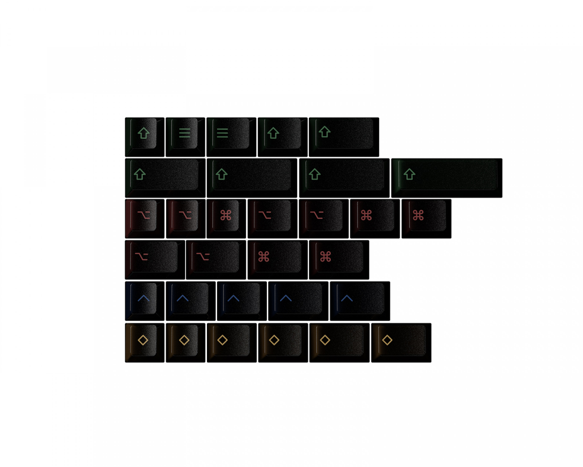 KBDfans PBTfans Retro Dark Lights R2 - Rainbow kit - MaxGaming.com