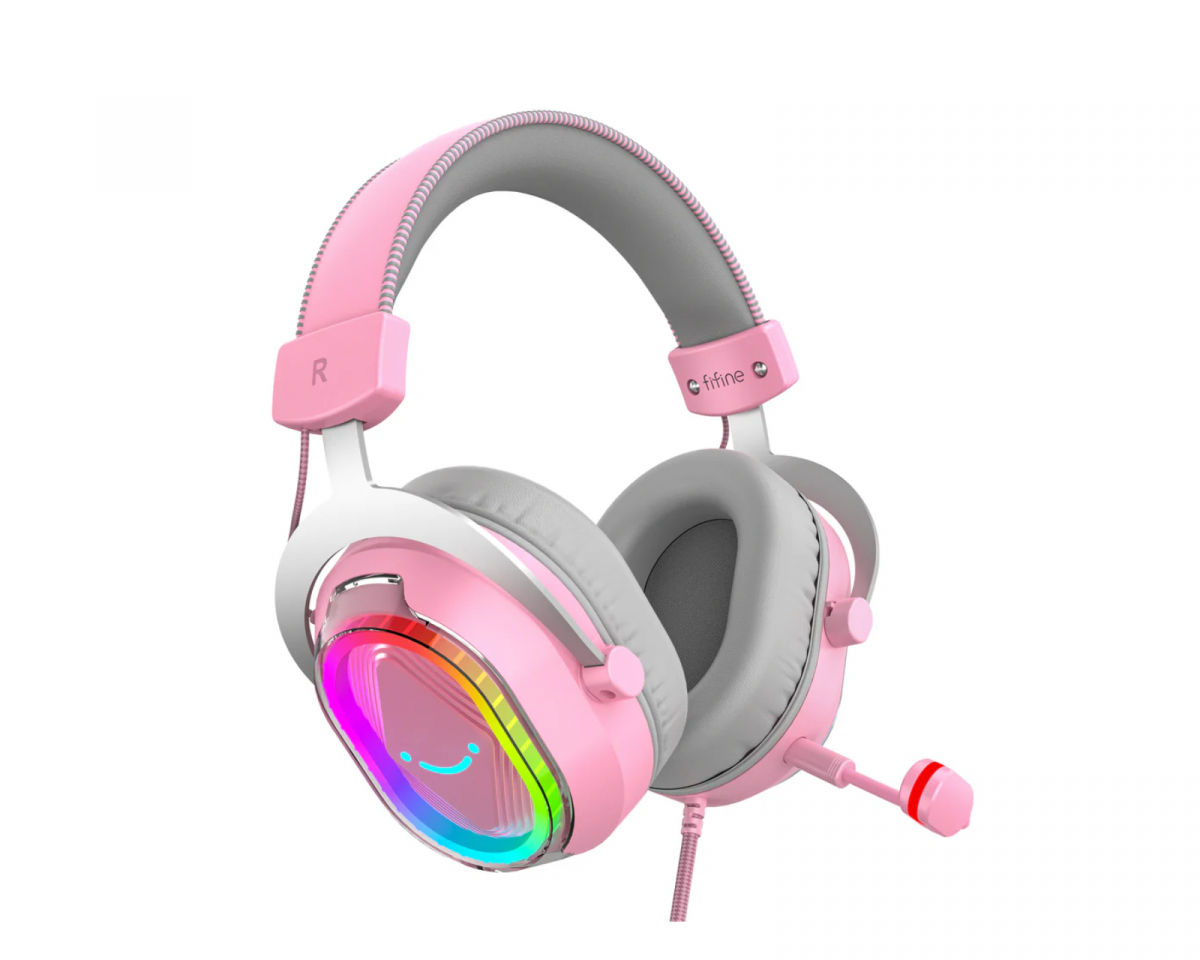 Fifine H13 Gaming Headset - Pink - MaxGaming.com