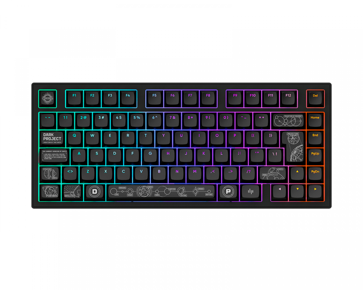Dark Project ALU81 Gaming Keyboard RGB - Nova [g3ms Moonstone] - Black ...