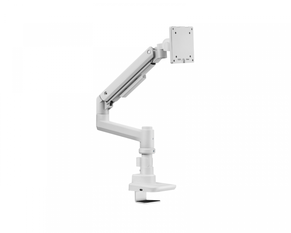 MaxMount Monitor Stand 20kg Heavy-Duty 17”-49” White with USB-Ports - 1 ...