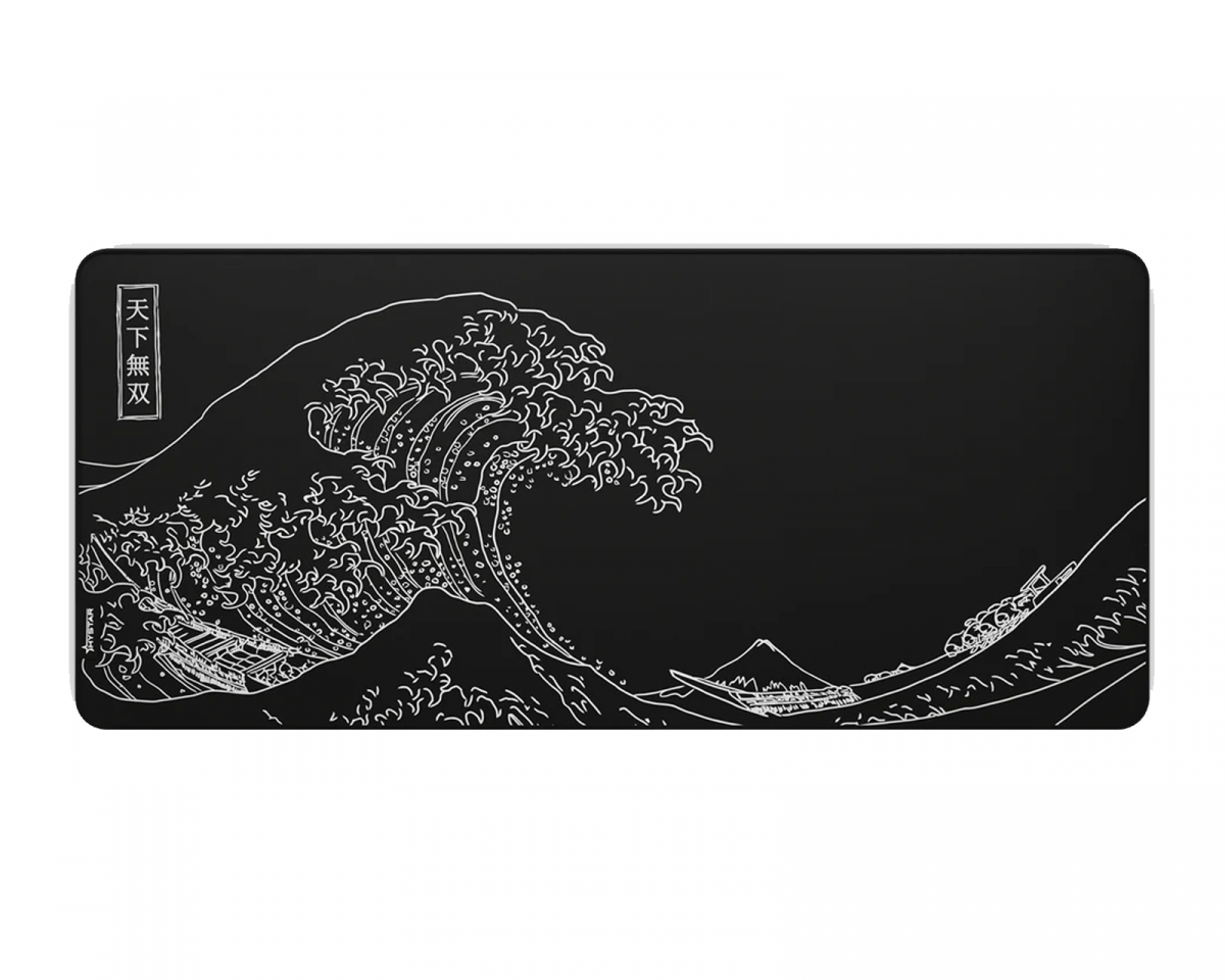 Hystar The Great Wave XXXL Mousepad - Black - MaxGaming.com