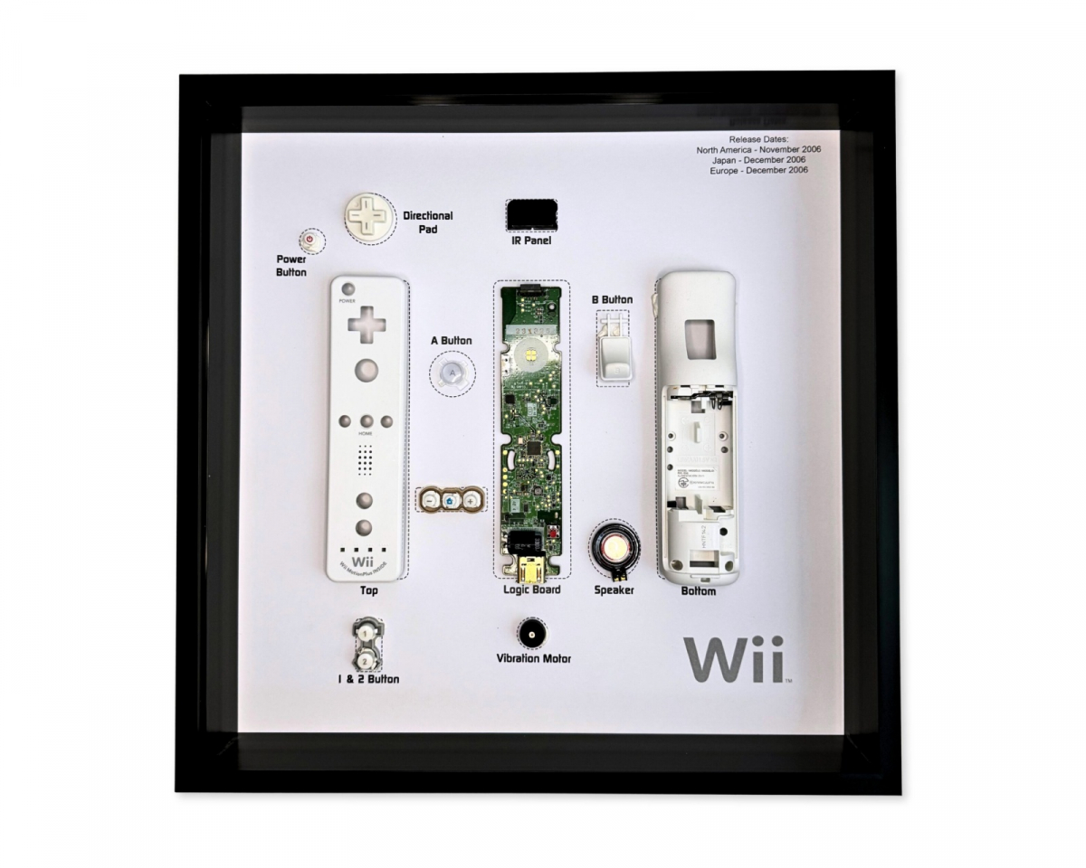 GRC Retro Art Nintendo Wii Remote Controller Display - Grey - MaxGaming.com