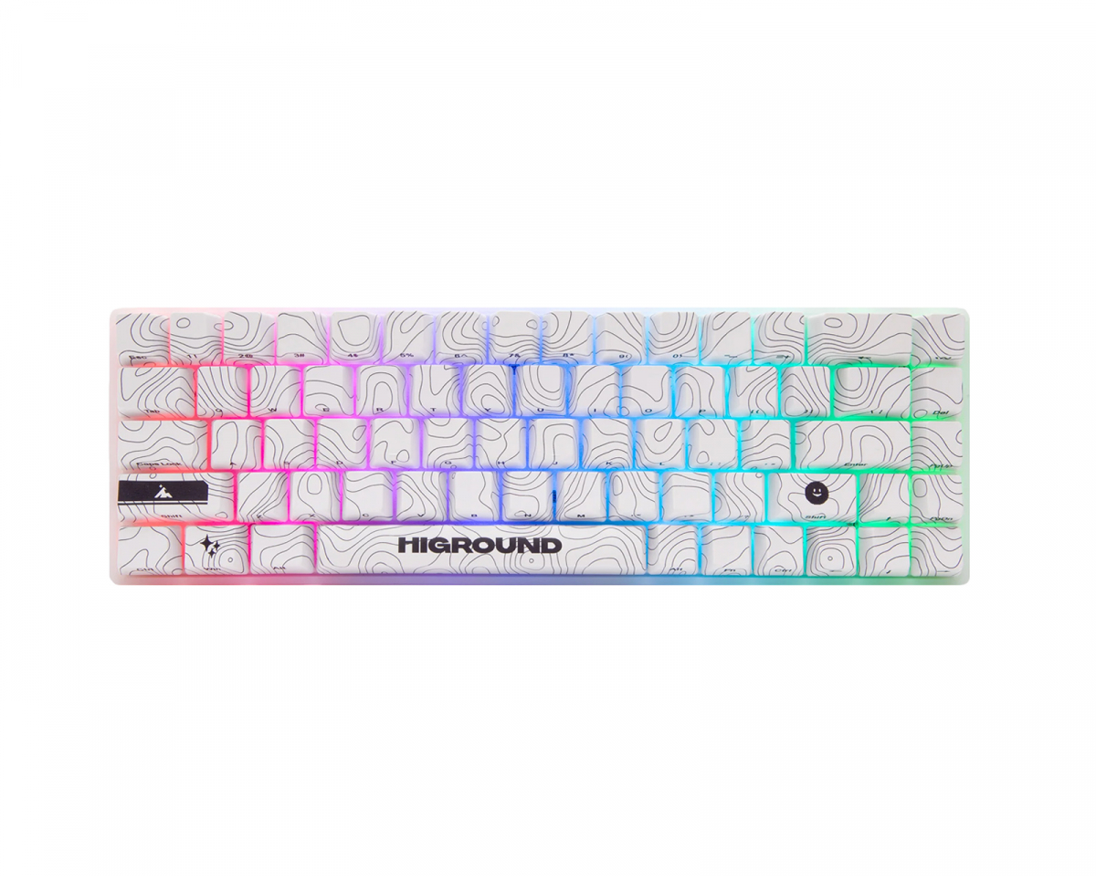 Higround SNOWSTONE Base 65 Gaming Keyboard - Hotswap [White Flame ...