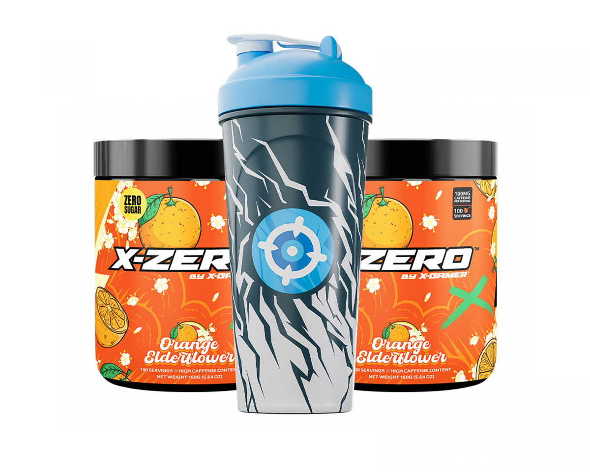 X-Gamer X-Zero Orange Elderflower - 2 x 100 Servings - MaxGaming.com