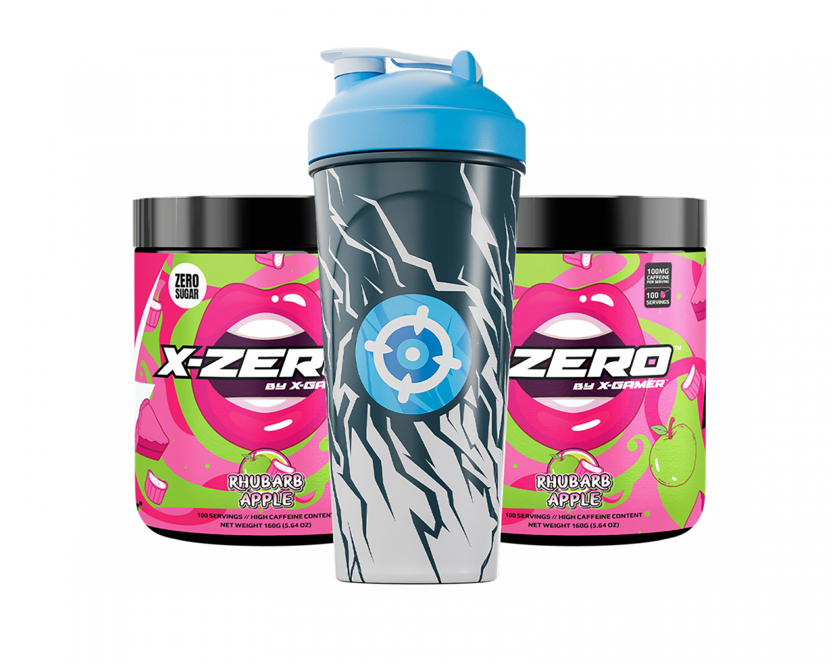 X-Gamer X-Zero Rhubarb Apple - 2 x 100 Servings - MaxGaming.com