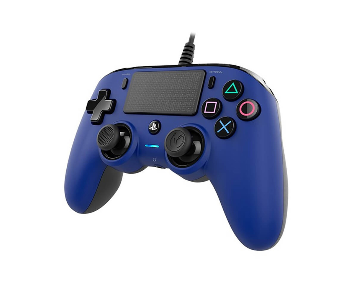 Nacon Wired Compact Controller Blue PS4 PC MaxGaming