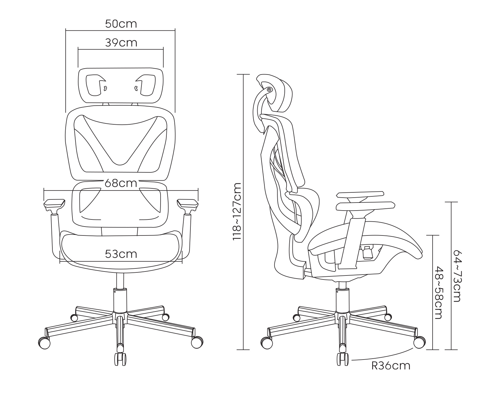 Maxmount Spinex Ergonomic Office Chair Grey