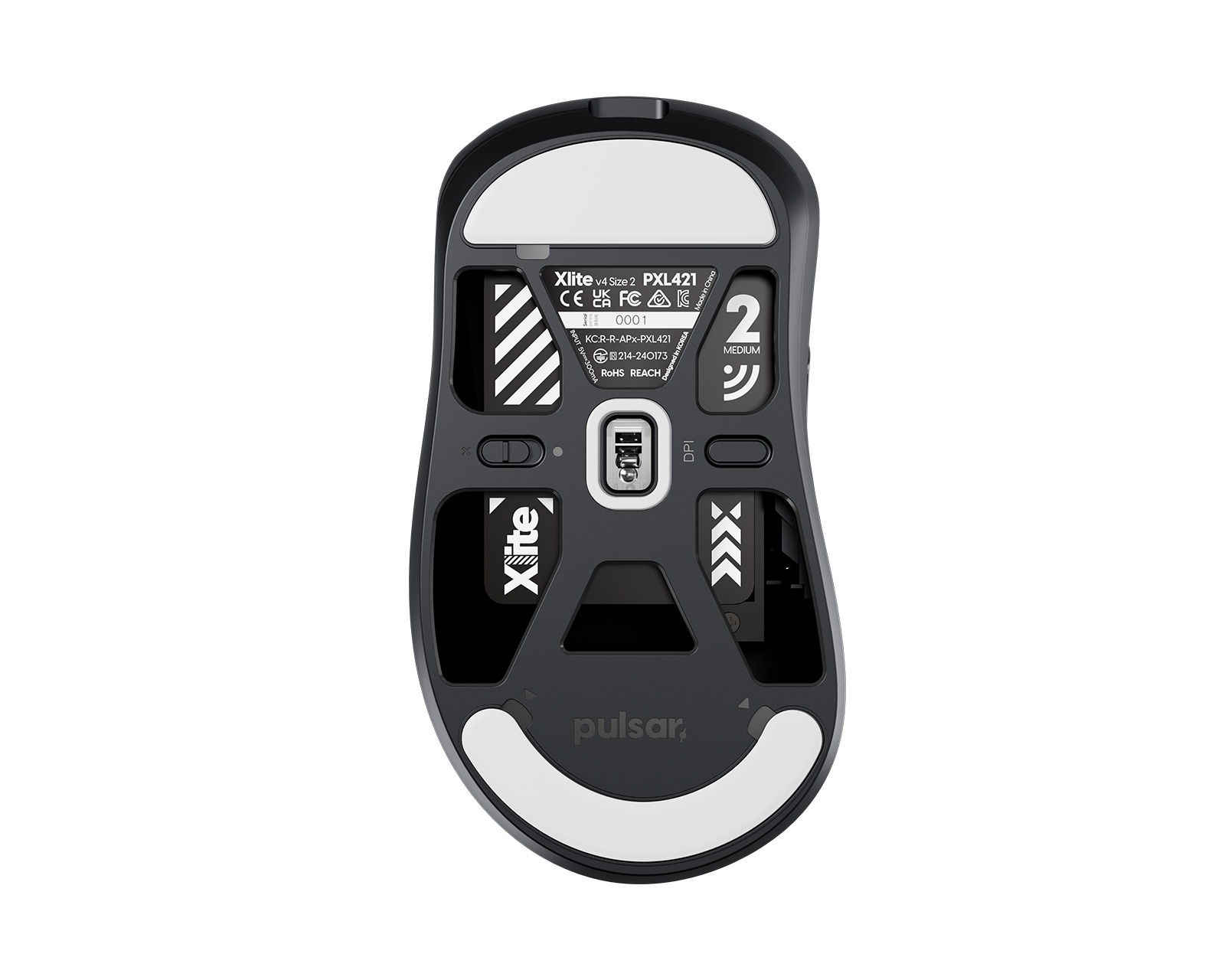 Pulsar Xlite v4 Size2 Wireless Gaming Mouse - Black Pulsar Xlite v4 Size2 Wireless Gaming Mouse - Black