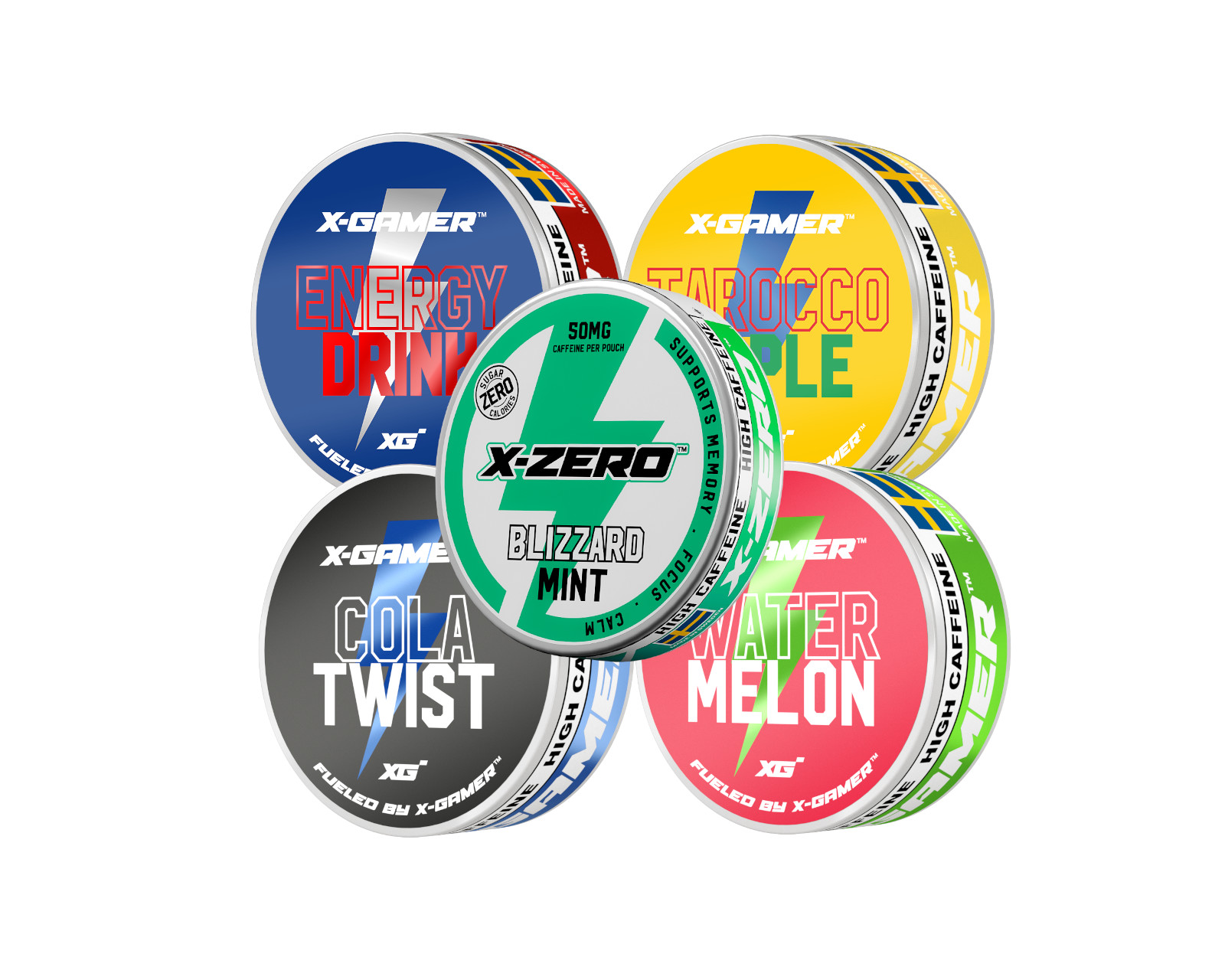 X-Gamer Pouch Energy - Flavour Combo (5-Pack) - MaxGaming.com